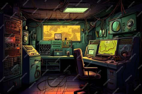 Premium Ai Image There Is A Computer Desk With A Monitor And A Keyboard Generative Ai