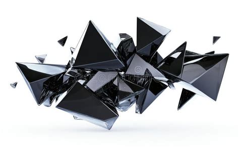 This Abstract Design Features An Explosion Of Black Triangles Against A Bright Background
