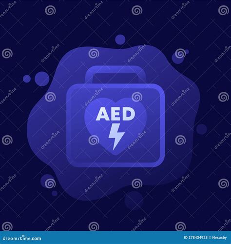 Aed Icon Automated External Defibrillator Vector Stock Vector