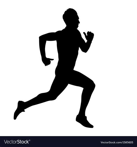 Runner Silhouette Vector Free Download Runner Vector Silhouette Stock