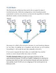 Inter Vlan Routing Docx Vlan Basics The Flat Network Architecture That Used To Be So Typical
