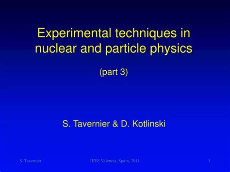 PPT Experimental Techniques In Nuclear And Particle Physics Part PowerPoint Presentation