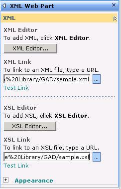 Using XML And XSL In SharePoint