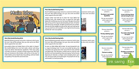 Main Idea Task Cards For 3rd 5th Grade ELA Twinkl USA