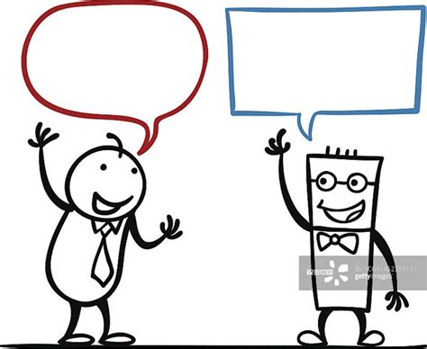 卡通人物讨论图片素材