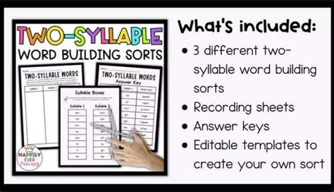 Two Syllable Word Building Sorts Open And Closed Syllables TPT