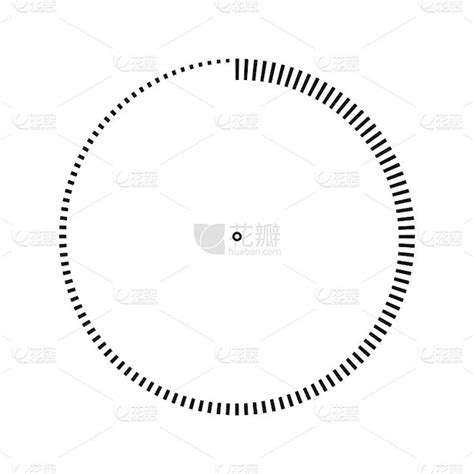 一个圆形的垂直条纹，倒计时，矢量图形，圆形时间标志，图标素材 花瓣网