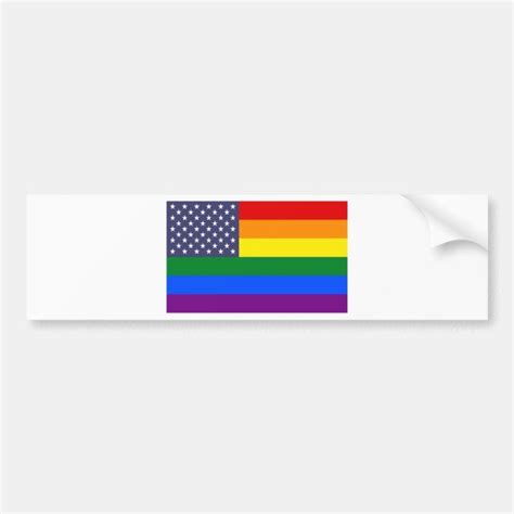 Us Pride Flag Bumper Sticker Zazzle Bumper Stickers Pride Flags