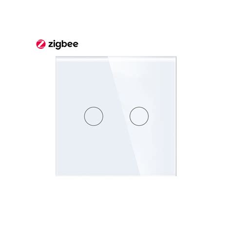 Zigbee Light Switch Glass White Twasl Smart Technologies