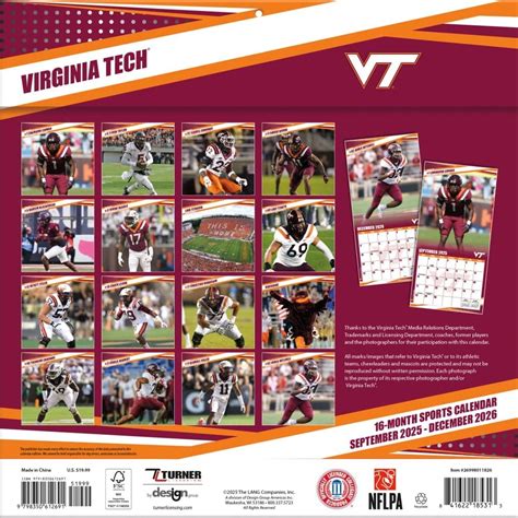 Virginia Tech 2025 2026 Calendar Printable Calendar
