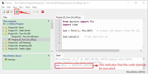 Python Tutorial — Esp32 Learning Kit Documentation