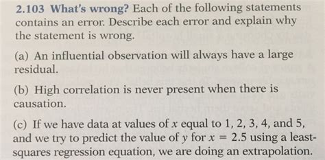 Solved Each Of The Following Statements Contains An Error