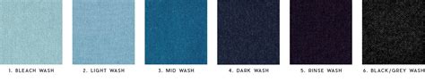 12 Denim Wash Fabric Swatches Singapore