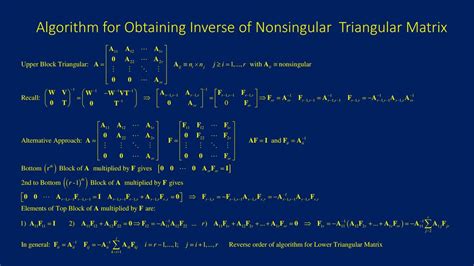 Inverse Matrices From Da Harville Matrix Algebra From A Statisticians Perspective Springer