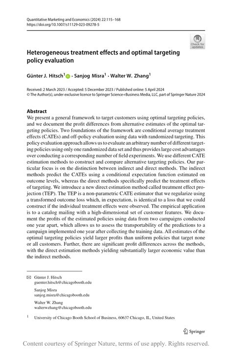 Heterogeneous Treatment Effects And Optimal Targeting Policy Evaluation