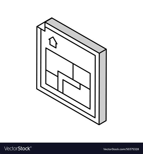 Floor Planning Isometric Icon Royalty Free Vector Image