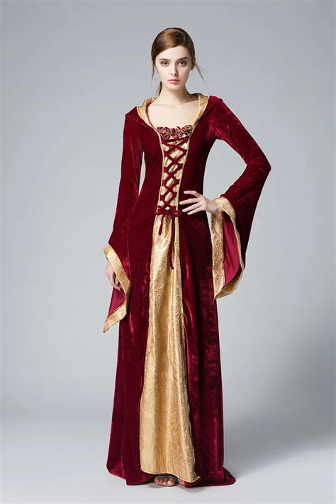 Halloween Party Cosplay Adult Medieval Dress Medieval Queen Costumes