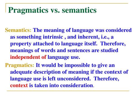 difference between semantics and pragmatics 783