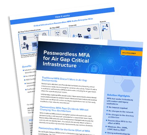 Critical Infrastructure Passwordless Mfa Buyers Guide