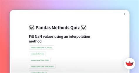 i created a pandas method quiz game r dfpandas