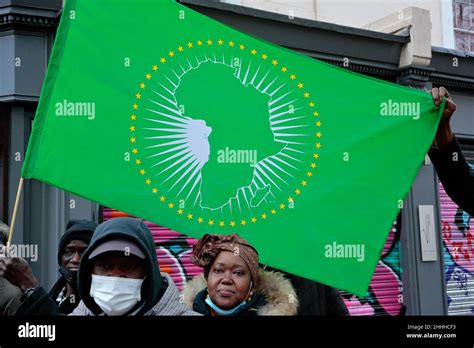 Londion Uk 22 January 2022 Malian Activists Hold A Protest Outside