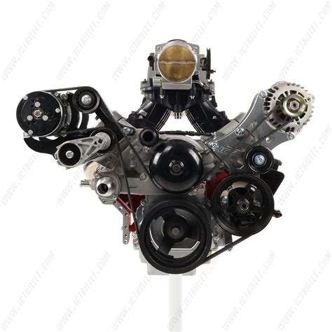 Ict Billet Black Powder Coated Ls Truck Ac Compressor Bracket Kit For