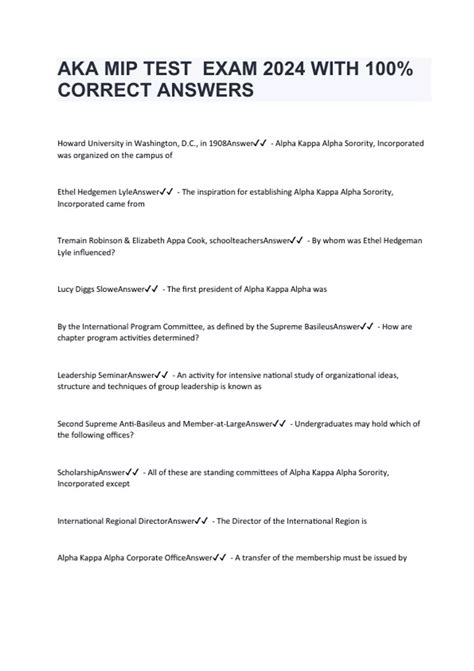 Aka Mip Test Exam 2024 With 100 Correct Answers And Aka Mip Test Exam 2024 With 100 Correct