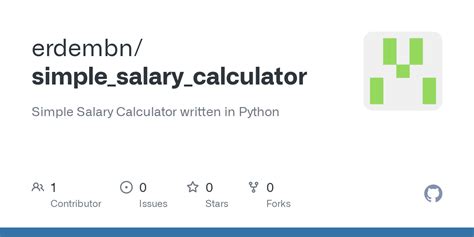 GitHub Erdembn Simple Salary Calculator Simple Salary Calculator Written In Python