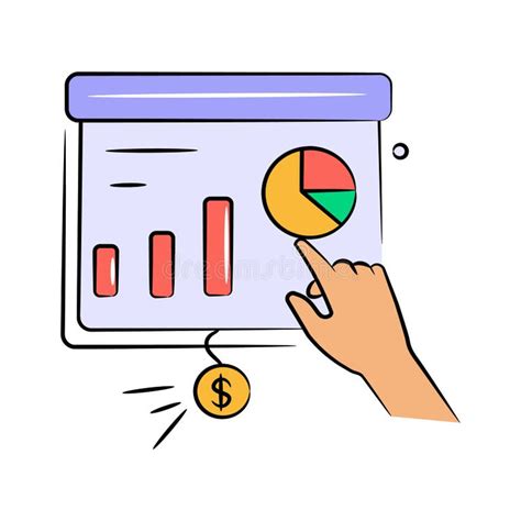 An Icon Of Business Graphical Presentation Vector Of Statistical Presentation Stock Vector