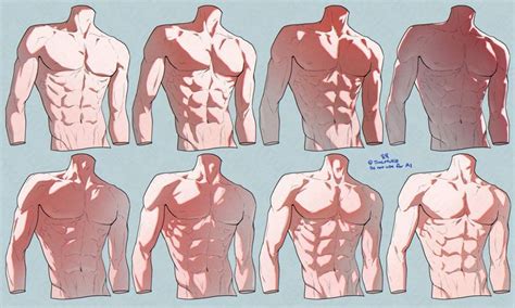 Man Chest Shading Drawing Male Torso Shading How To Draw Muscle