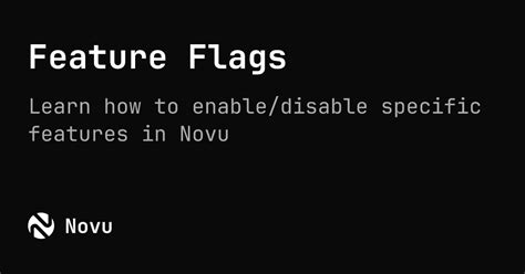 Feature Flags Novu Documentation
