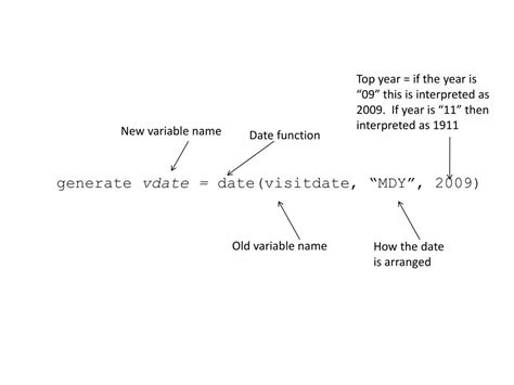 Ppt Mostly Dates And A F Ew O Ther U Seful Stata Commands Powerpoint Presentation Id6725795