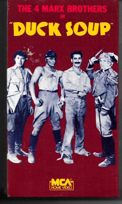Marx Brothers Duck Soup Mca Home Video Watermarks Vhs Tape