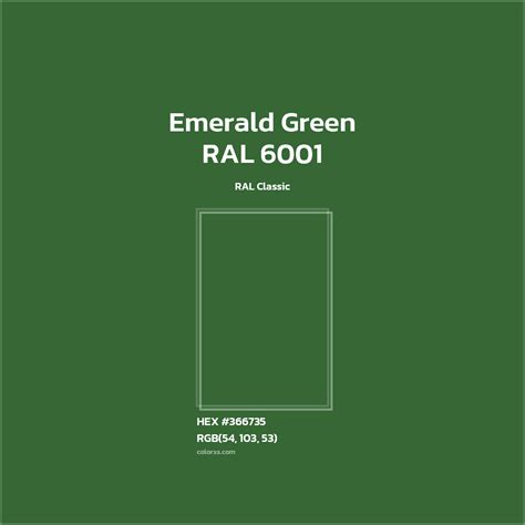 Ral 6001 Emerald Green Complementary Or Opposite Color Name And Code 366735