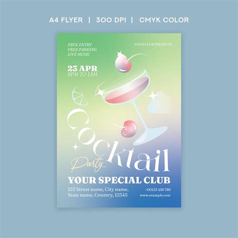 Premium Psd Cocktail Party Flyer