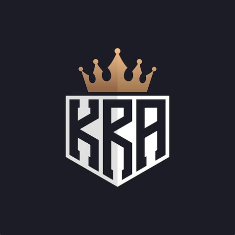 Premium Vector Luxury Kra Logo With Crown Elegant Initials Kra Letter