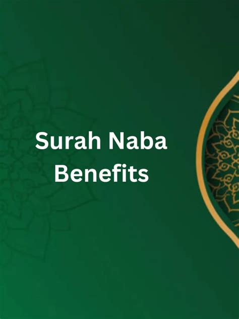 Surah Naba Benefits Onlyislamway