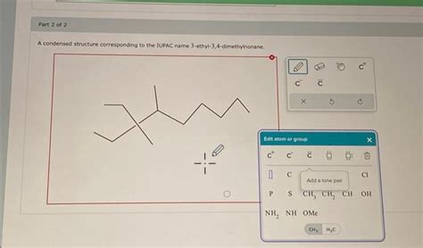 Solved A Condensed Structure Corresponding To The Iupac Name