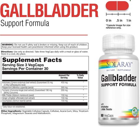 Solaray Gallbladder Support Formula 90 Vegcaps Promotes Healthy
