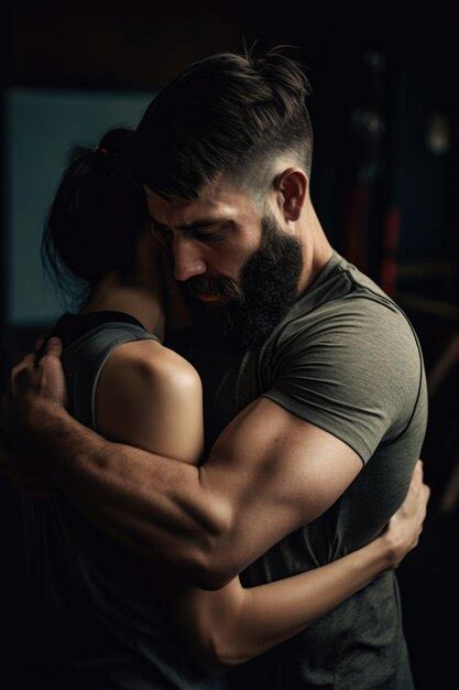 Premium Ai Image Shot Of Two People Embracing After A Workout