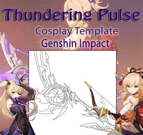 Thundering Pulse Genshin Impact Cosplay Template Etsy