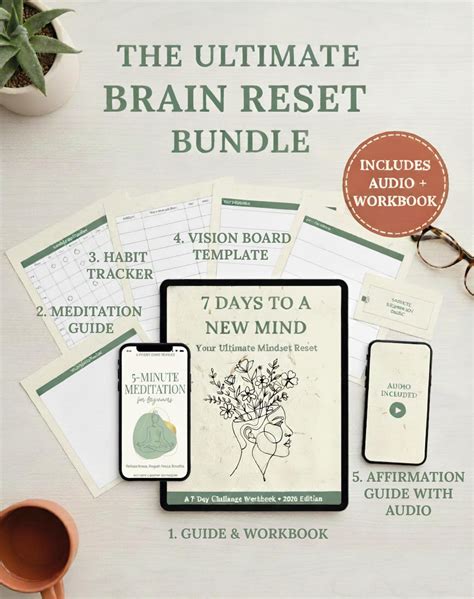 Ultimate Brain Reset Bundle 7 Day Mindset Workbook Journal And Audio