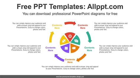 Circle Rotating Arrow Powerpoint Diagram Template For Free