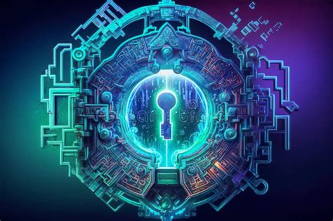 Keyhole In Crypto Digital Cyber Space Security Technology Concept Network Tech Generative Ai