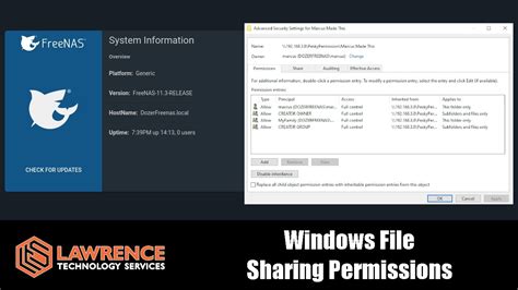 Freenas 113 Windows Shares File Sharing Permissions And Acl Configurations Leo Golas