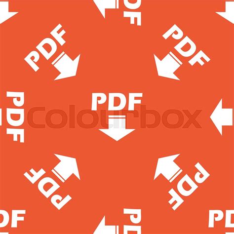 orange pdf download pattern stock vector colourbox