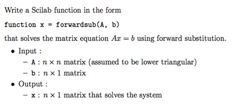 Solved Write A Scilab Function In The Form Function X