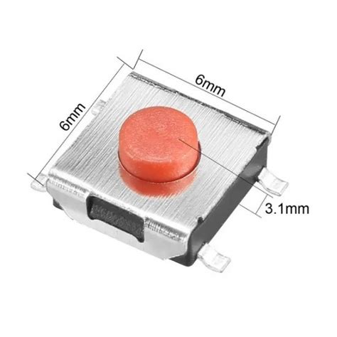 Buy SMD Tactile Micro Switch Reset Button Push To ON X X Red Online In India At Hubtronics