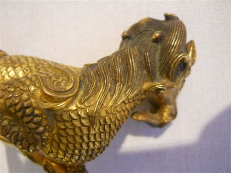 Sold At Auction Gilt Bronze Xiezhi Shape Paperweight Auction Number