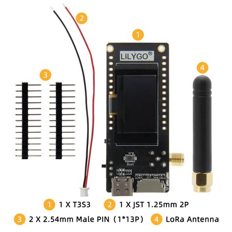 lilygo® t3s3 v1 0 esp32 s3 lora sx1280 2 4gplaca de desenvolvimento